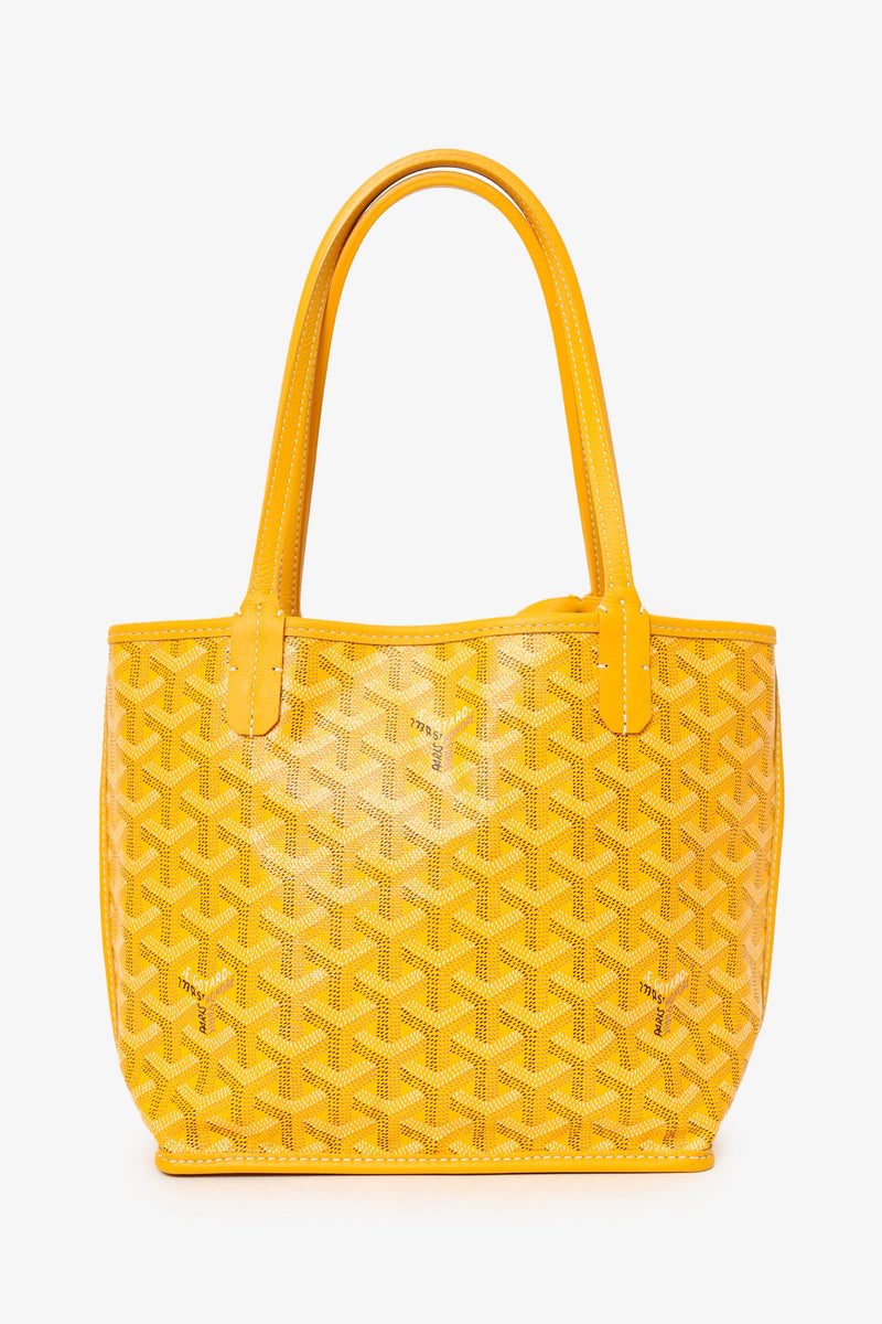 Goyard 2018 Yellow Goyardine Mini Anjou Tote with Pouch – Lux Second Chance