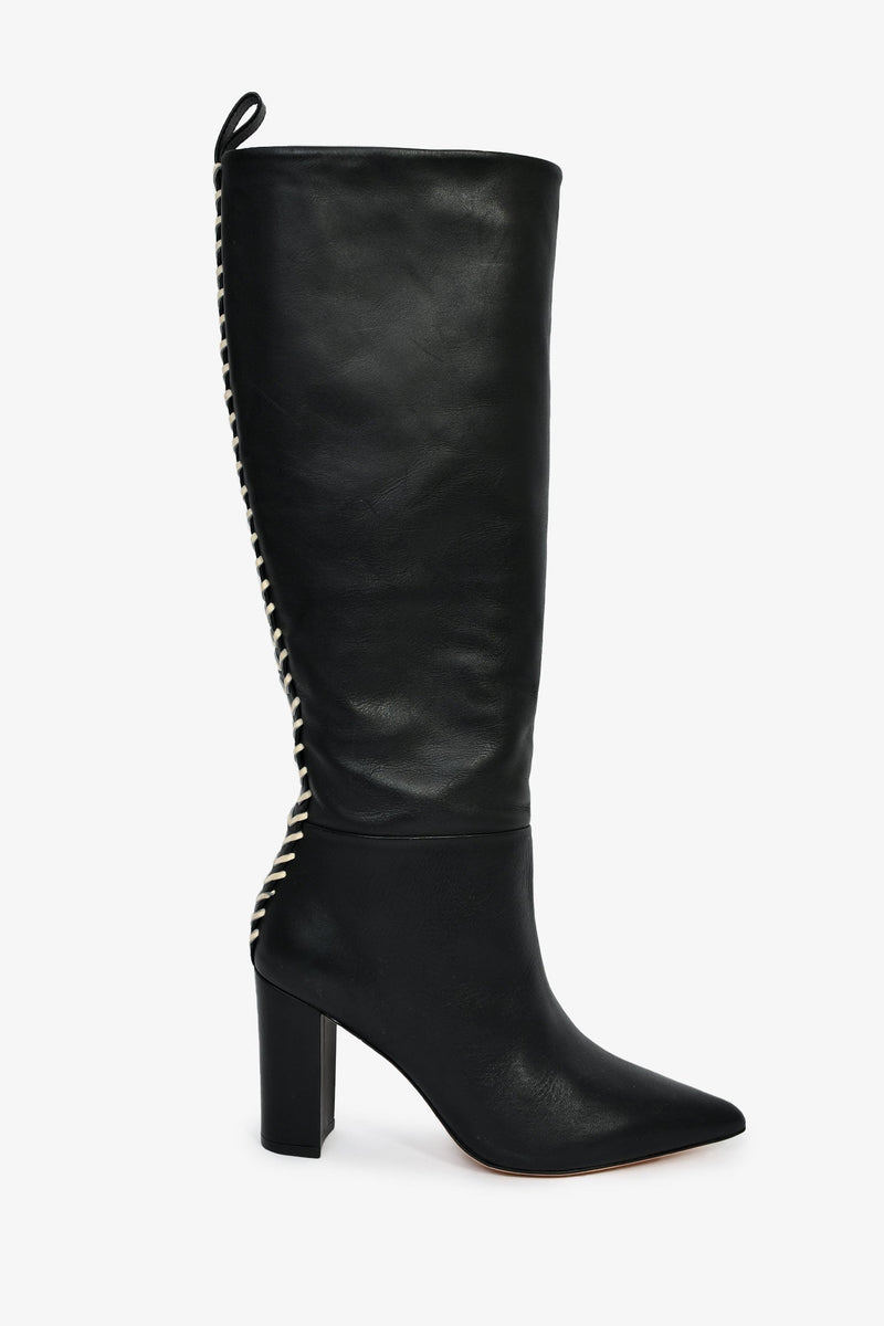 Ulla Johnson Black Leather Whip Stitch Trim Boots Size 35 – Lux Second ...