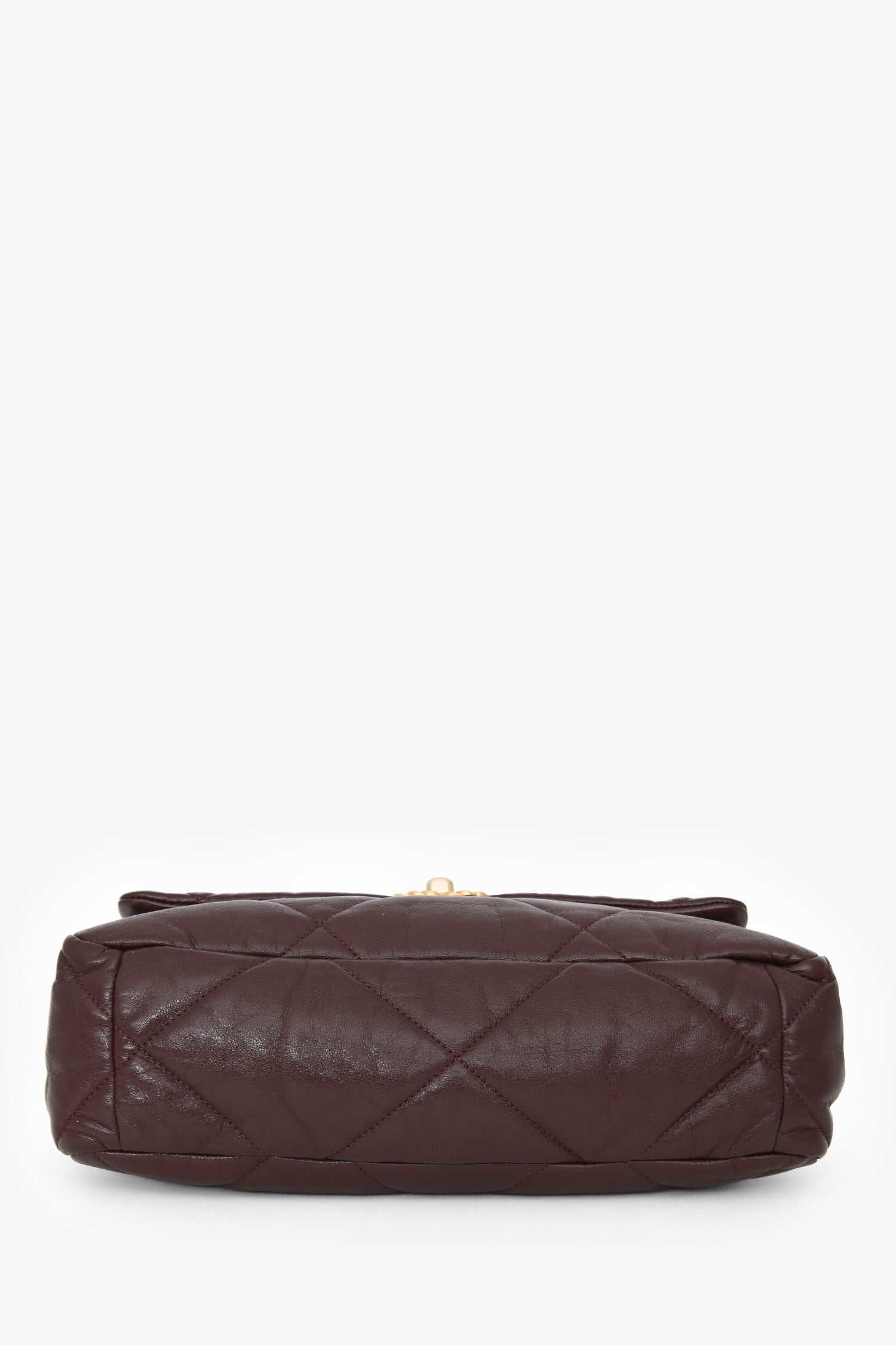 Pre-Loved Chanel™ 2019-20 Burgundy Leather Large 19 Flap Chain Bag ...