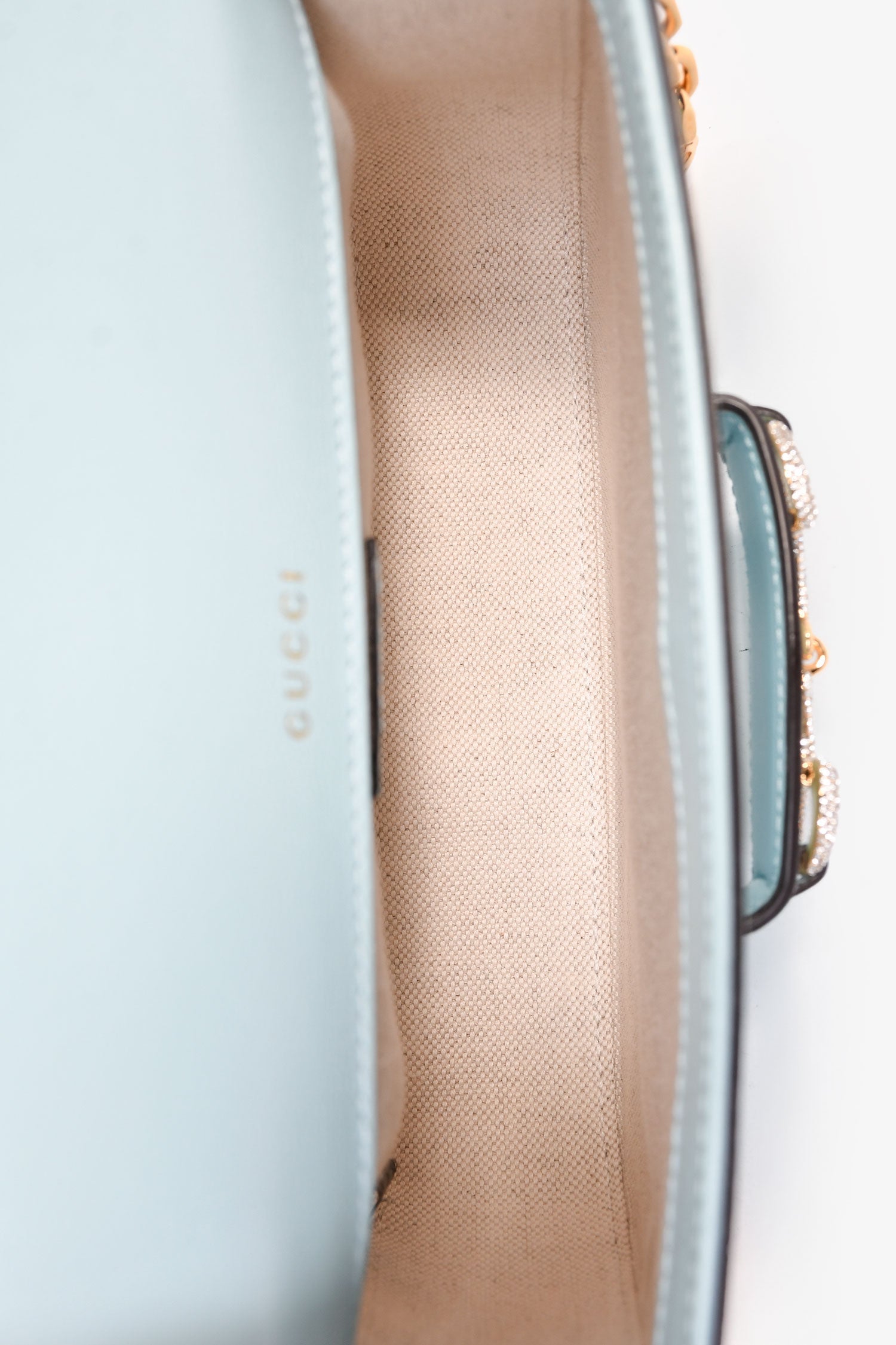 Gucci Blue Leather Crystal Horsebit 1955 Mini Shoulder Bag – Lux Second ...