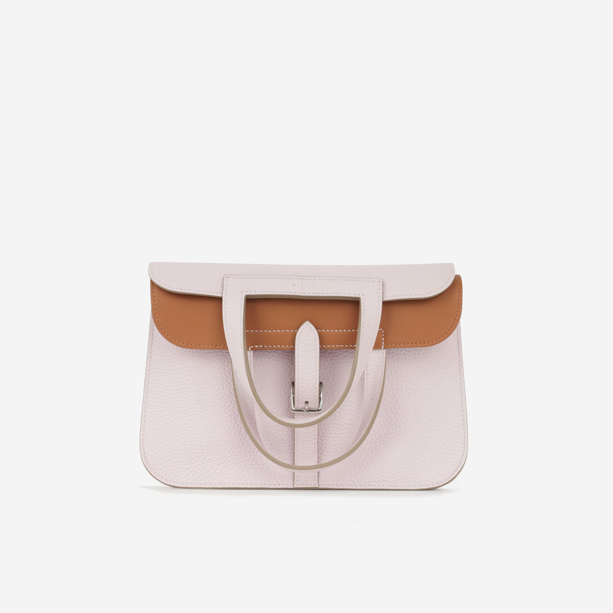 Hermès Halzan 25 Verso - Mauve Pale Clemence / Gold Swift | Palladium ...