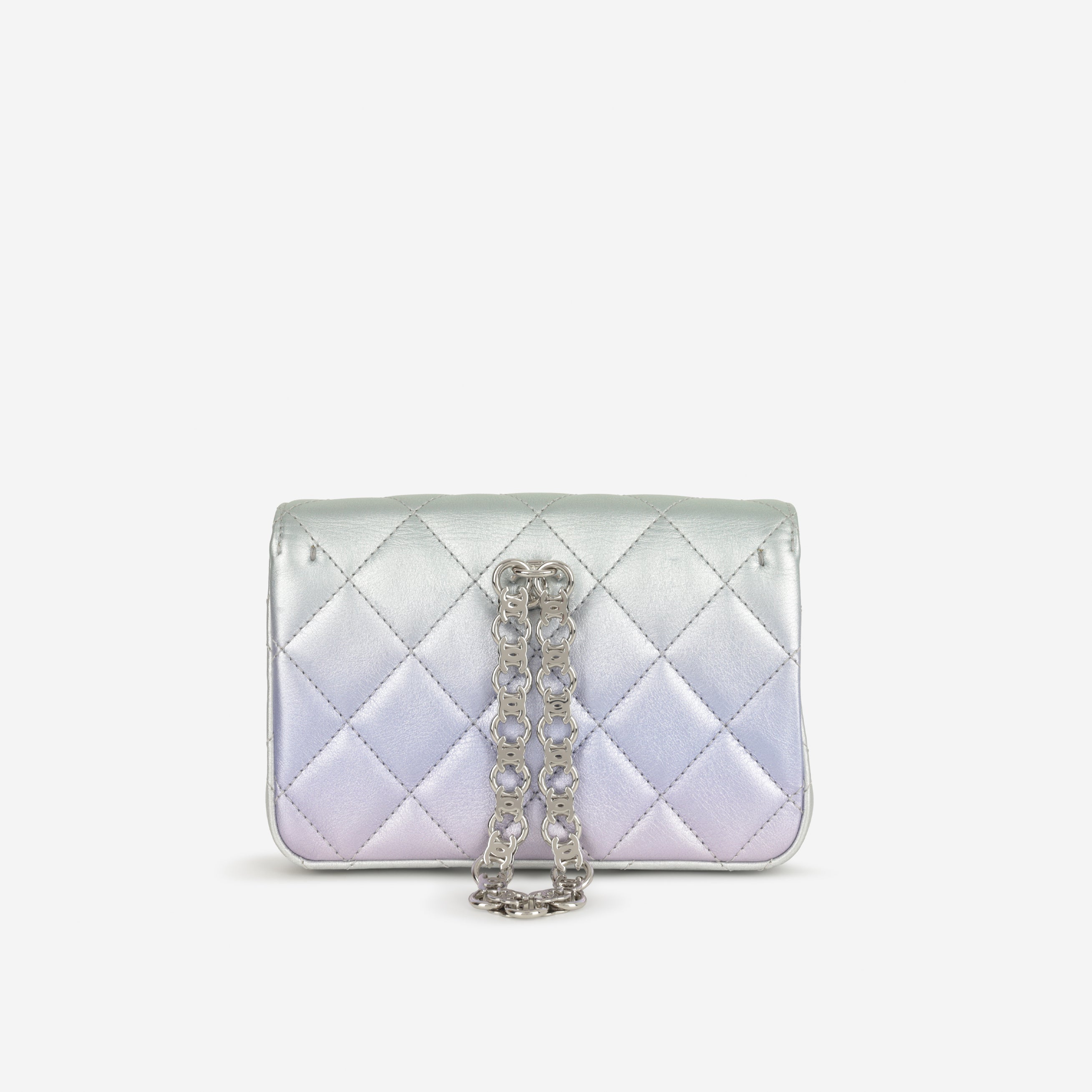 Chanel Chanel Classic Mini Wristlet Clutch - Iridescent Rainbow Calfsk ...