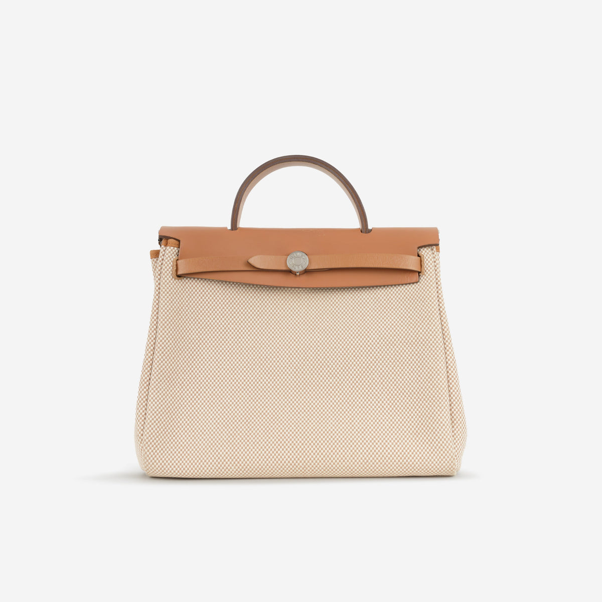Hermès Herbag 31 - Ecru Viking Criss Toile Canvas / Naturel Sable Hunt ...