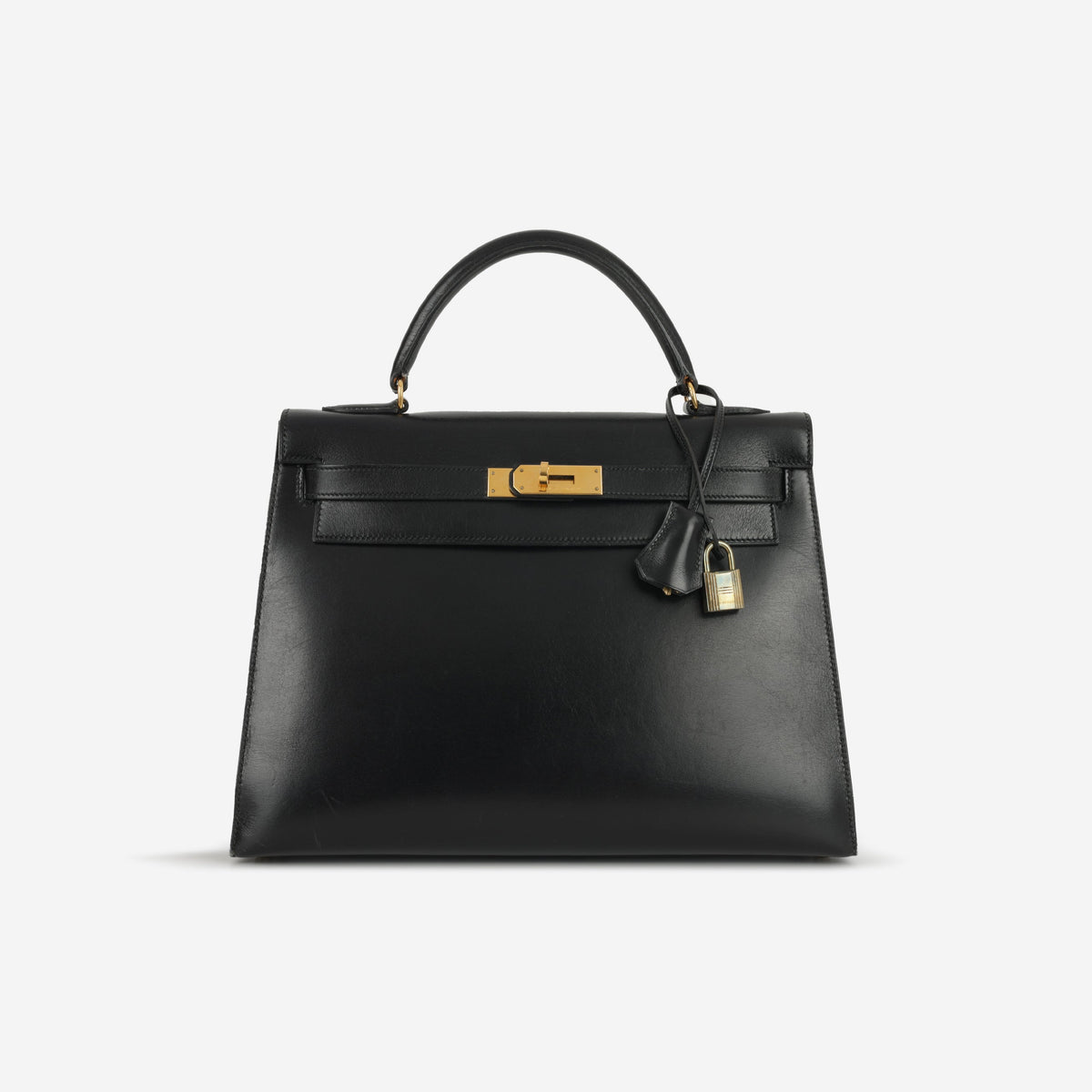 Hermès Vintage Kelly 32 - Black Box Calf | Gold Hardware – Lux Second ...
